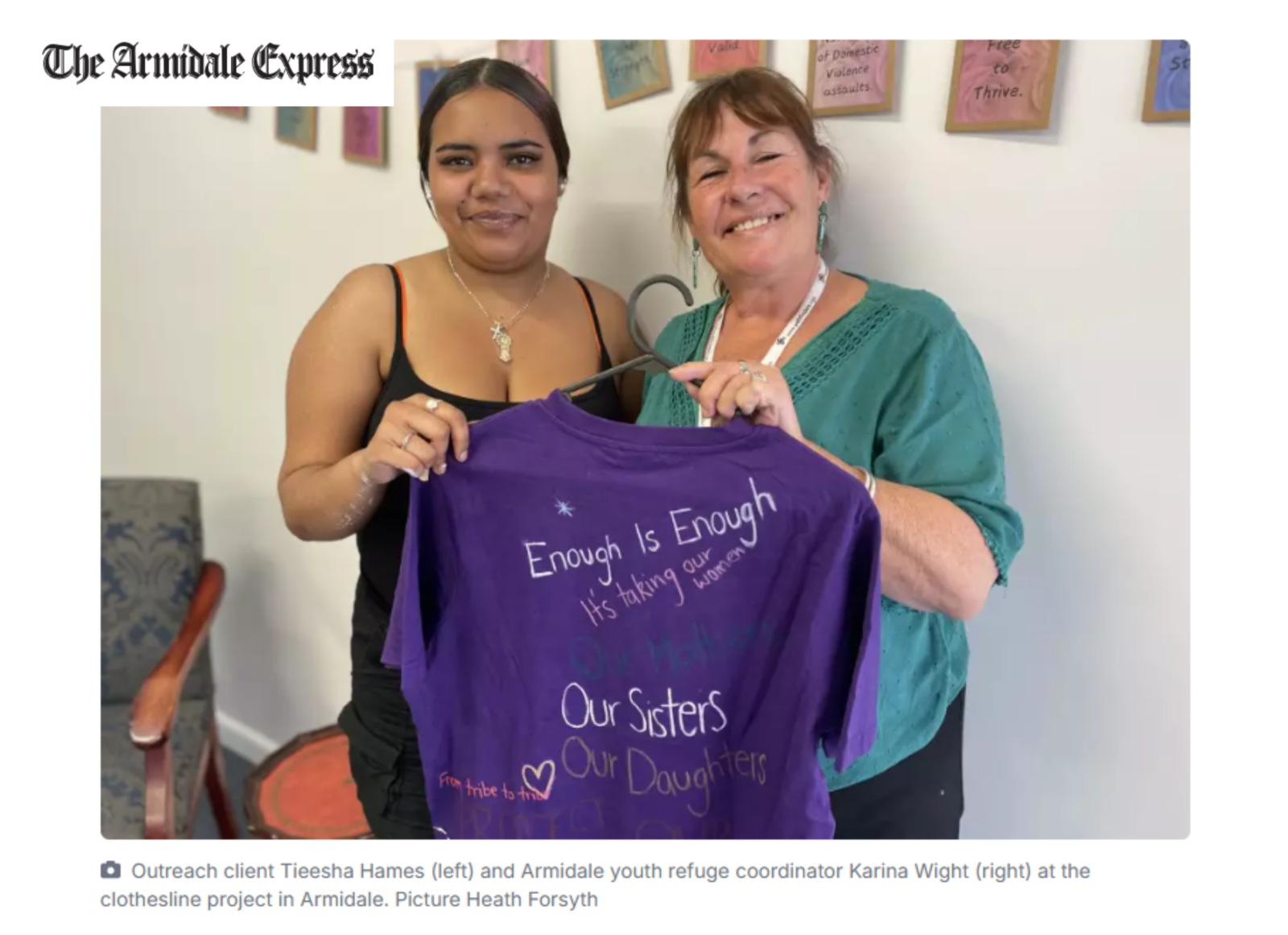 Support for victims of violence: The Clothesline Project