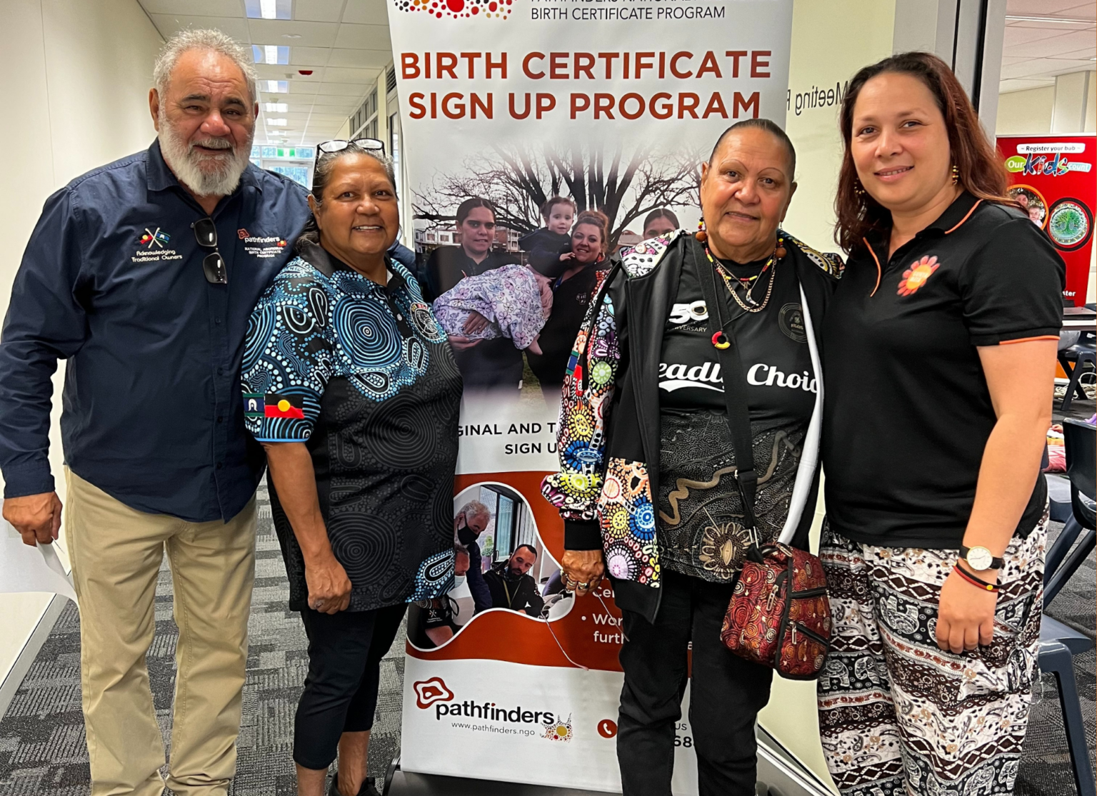Free birth registration and birth certificate applications.